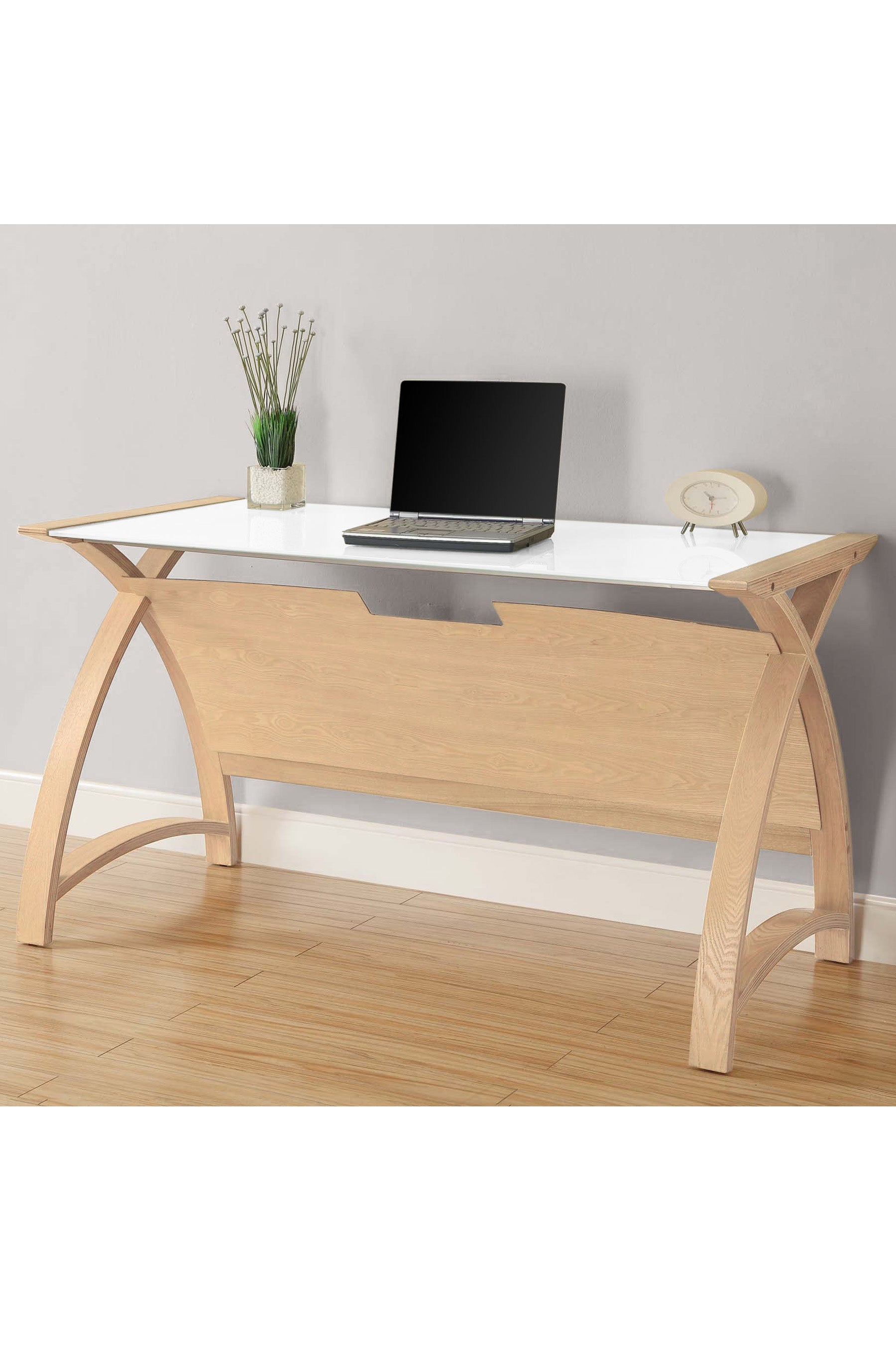 Helsinki Oak 1300mm Wide Laptop Desk - Jual Furnishings