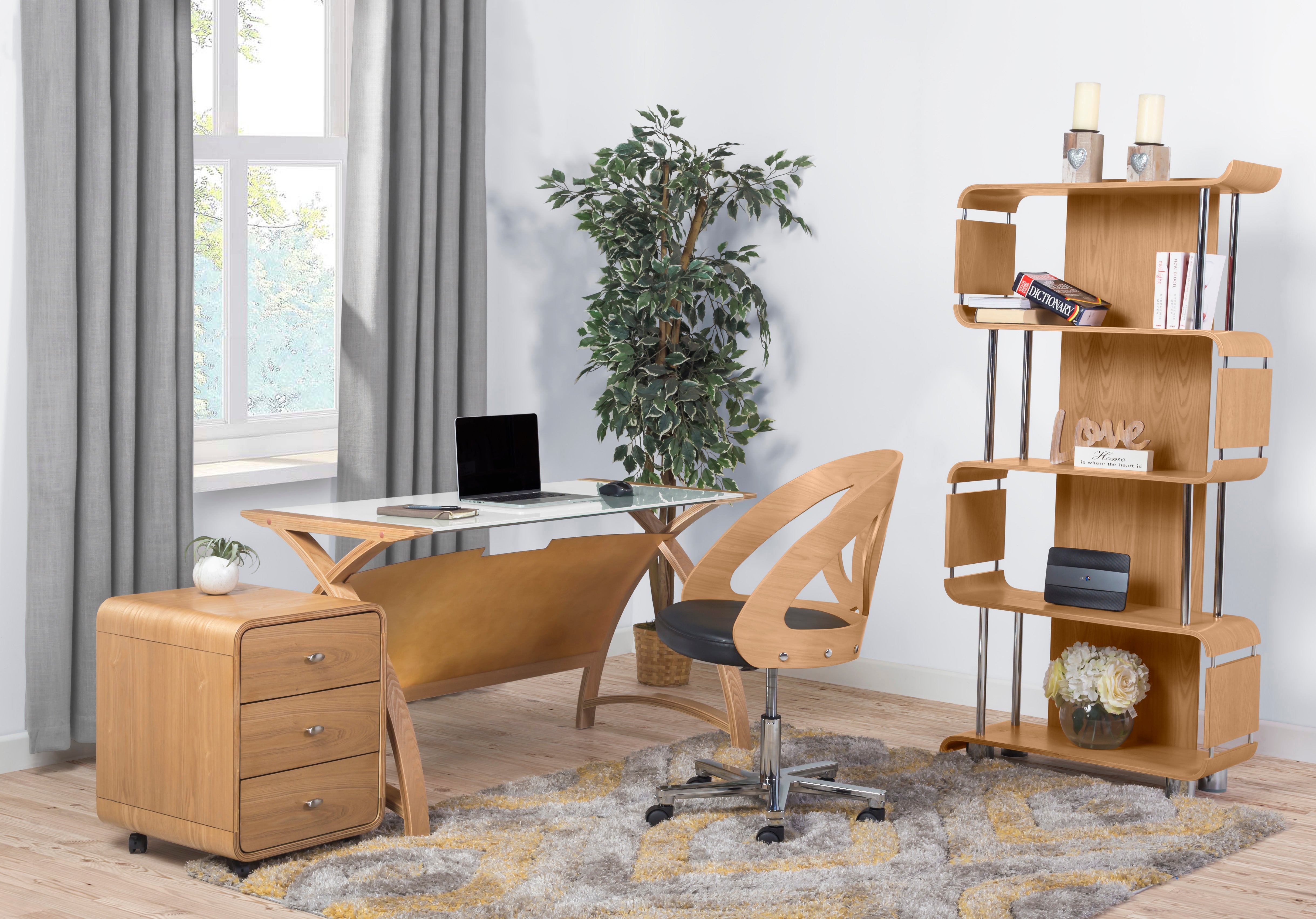 Helsinki Oak 1300mm Laptop Desk - Jual Furnishings